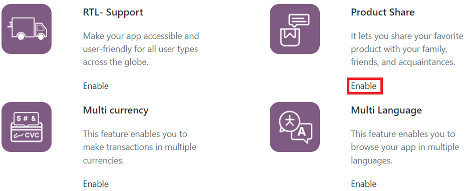 Shopify Mobile App Feature Settings | Documentation | MageNative