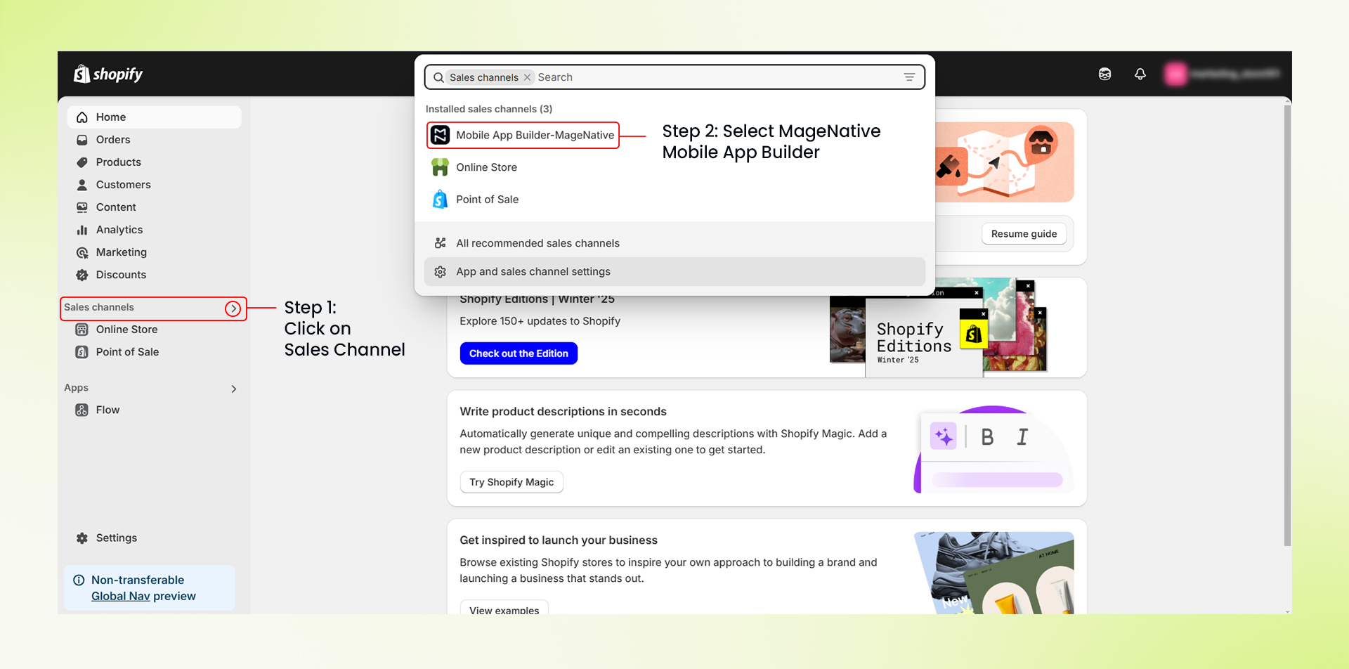 Documentation | Shopify Mobile App Builder | MageNative